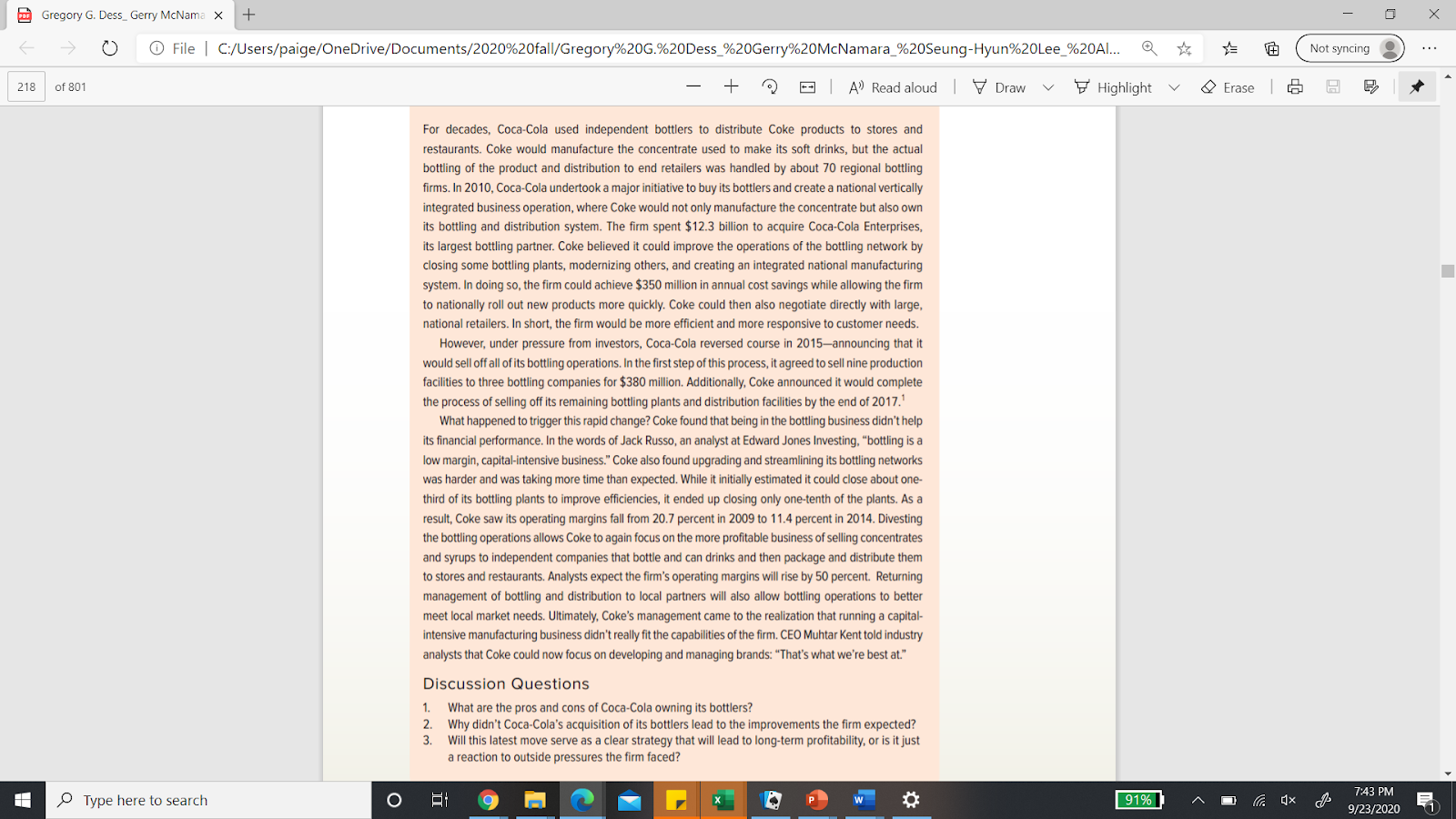 Gregory G. Dess, Gerry McNama X + File | Chegg.com