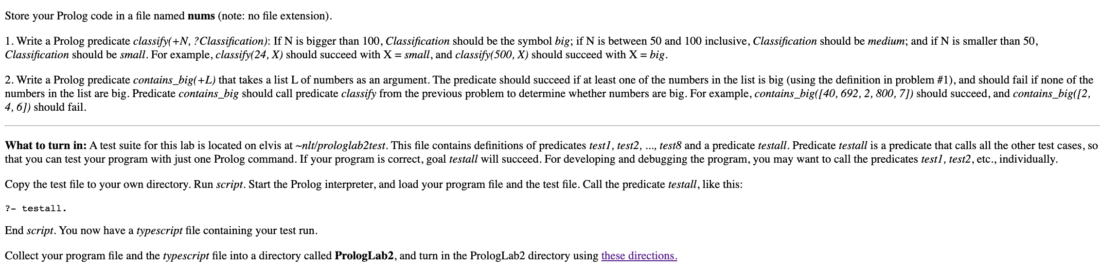 Store Your Prolog Code In A File Named Nums Note No 1903