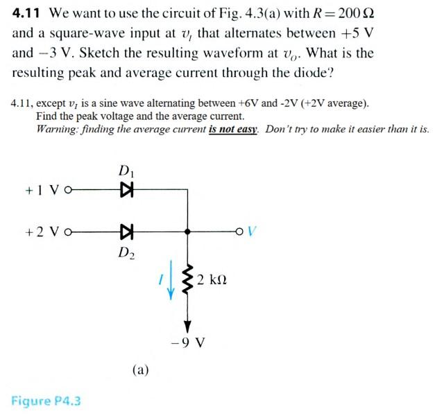 Solved 4.11 We want to use the circuit of Fig. 4.3 (a) with | Chegg.com
