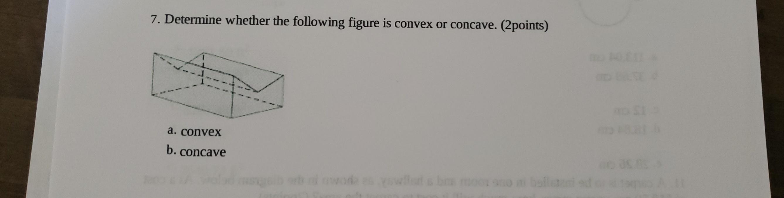 Solved 7. Determine whether the following figure is convex | Chegg.com