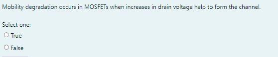 Solved As Vds increases above Vgs - Vt in an NMOS FET, the | Chegg.com