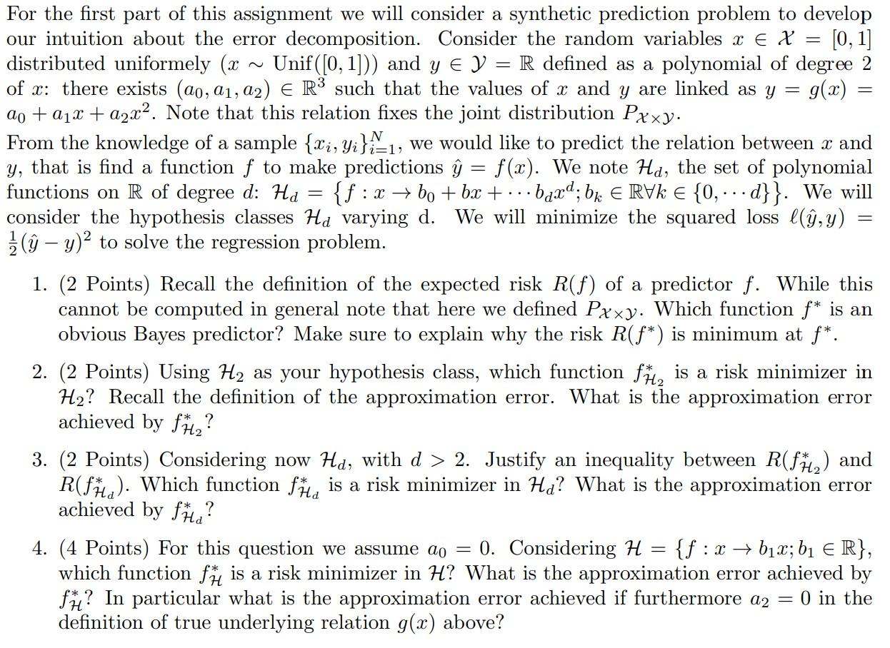 Solved For the first part of this assignment we will | Chegg.com