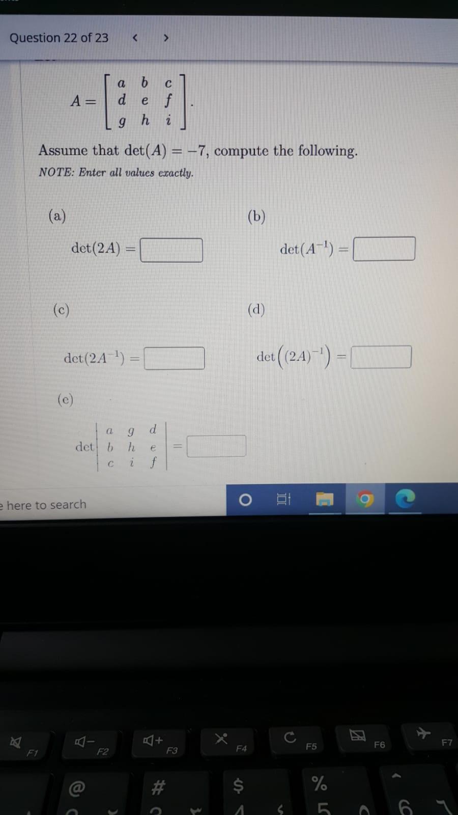 Solved Question 22 of 23 A= a 6 с d e f g h 2 Assume | Chegg.com