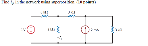 Solved Find IO in the network using superposition. (10 | Chegg.com