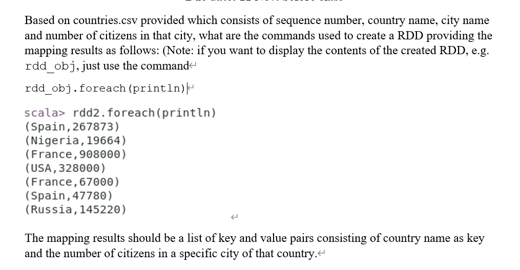 Based on countries.csv provided which consists of | Chegg.com