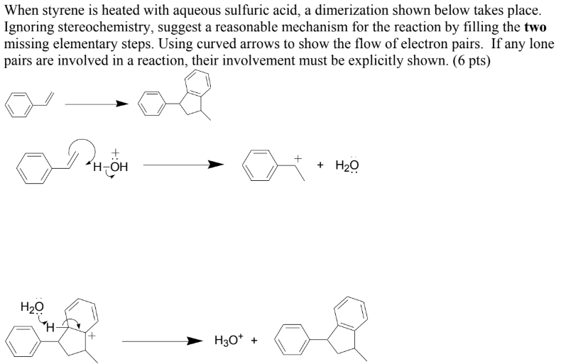 Solved When styrene is heated with aqueous sulfuric acid, a | Chegg.com