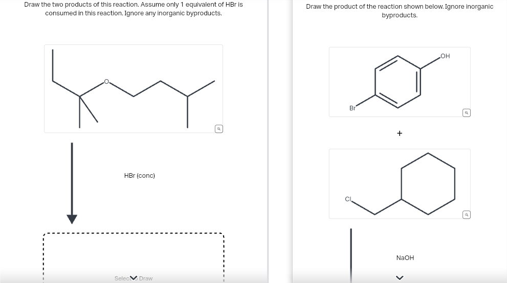 Solved Draw The Two Products Of This Reaction Assume Only 1
