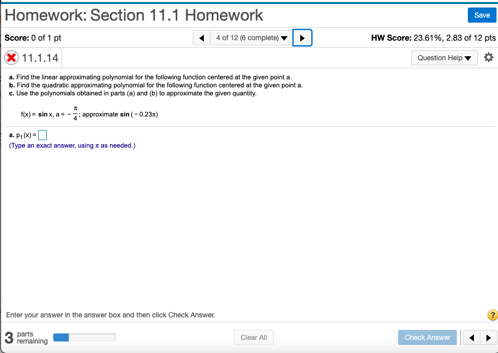 Solved Homework Section 11 1 Homework Save Score 0 Of 1 Pt