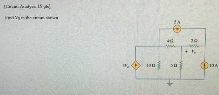 Solved Find V_0 in the circuit shown. | Chegg.com