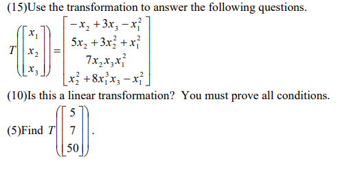 Solved (15)Use the transformation to answer the following | Chegg.com