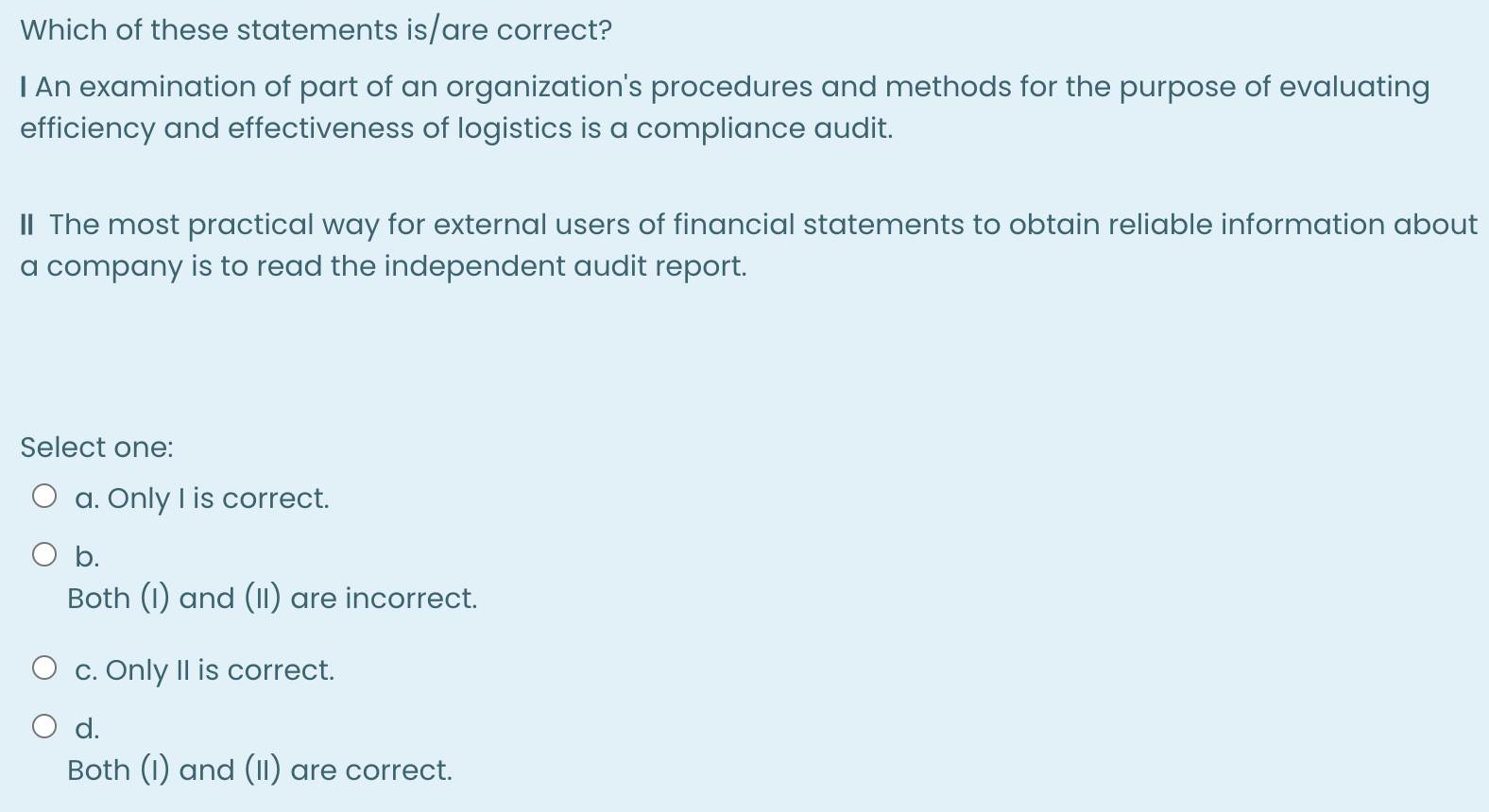 Solved Which of these statements is/are correct? | An | Chegg.com
