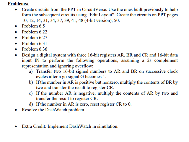 Solved Problems: - Create circuits from the PPT in | Chegg.com