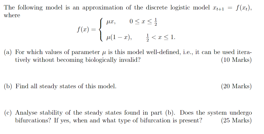 = f(xt), The following model is an approximation of | Chegg.com