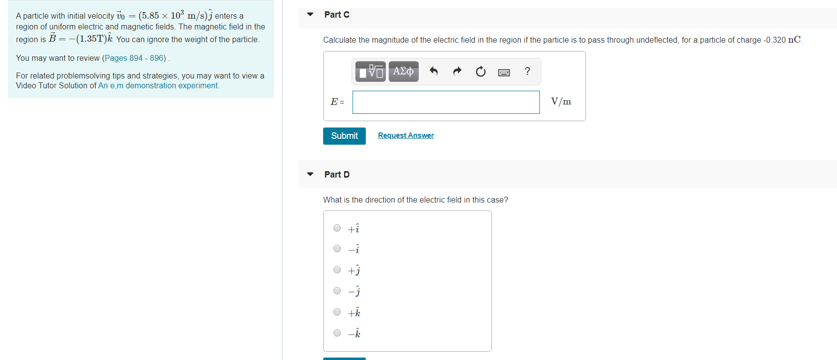 Solved Exercise 27.27 - Enhanced - with Solution Part A A | Chegg.com