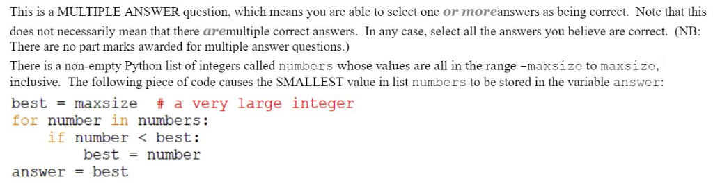 Solved This is a MULTIPLE ANSWER question, which means you | Chegg.com