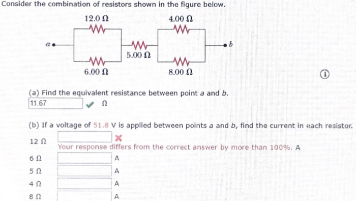 Solved Consider the combination of resistors shown in the | Chegg.com