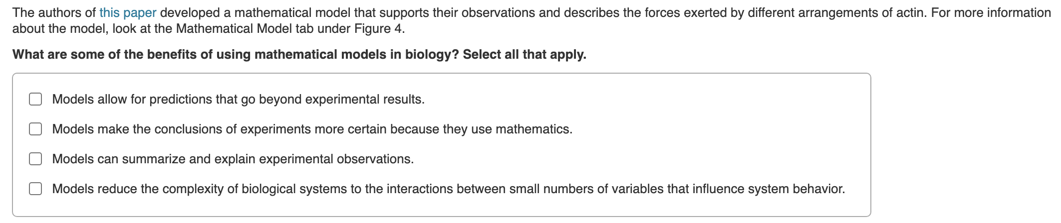 Solved The authors of this paper developed a mathematical | Chegg.com