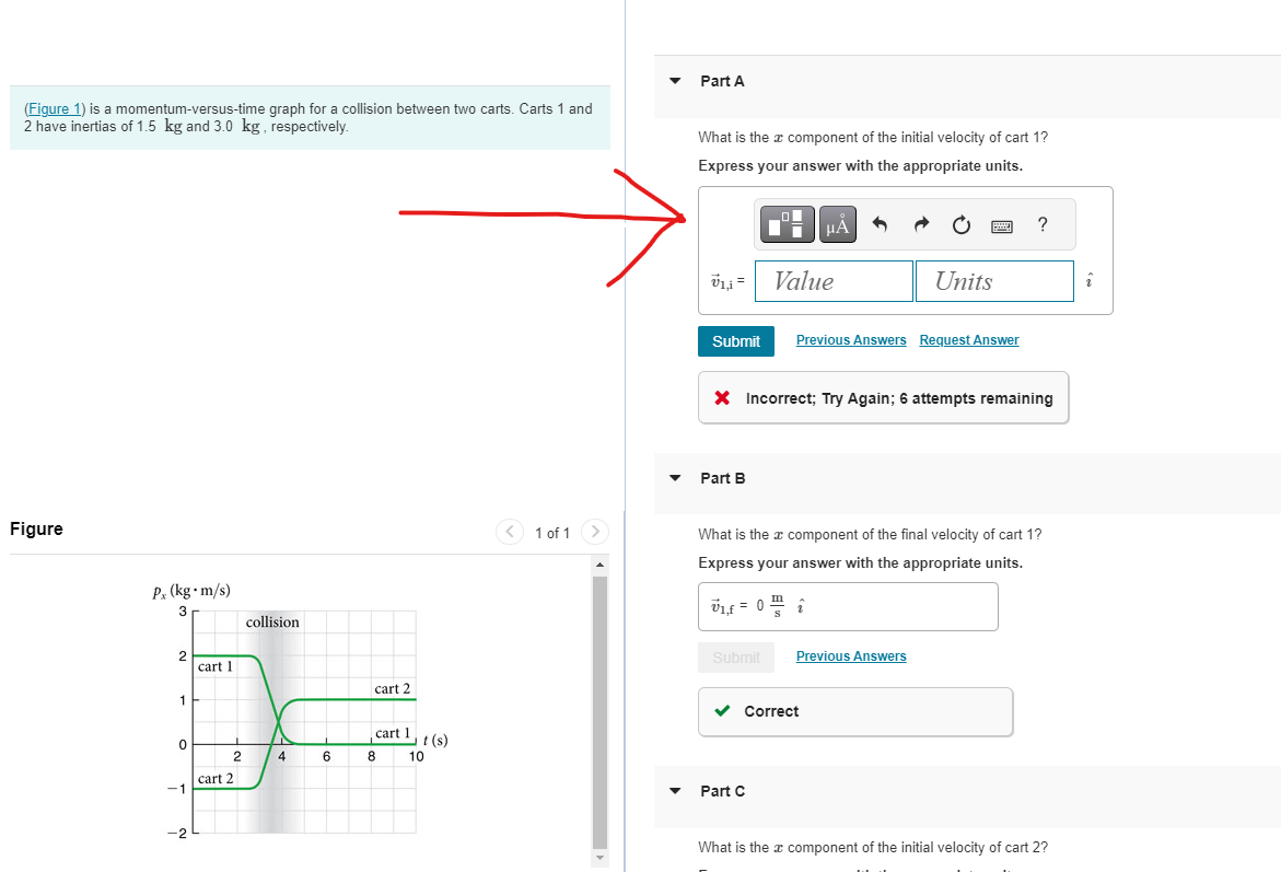 Solved is a momentum-versus-time graph for a collision | Chegg.com