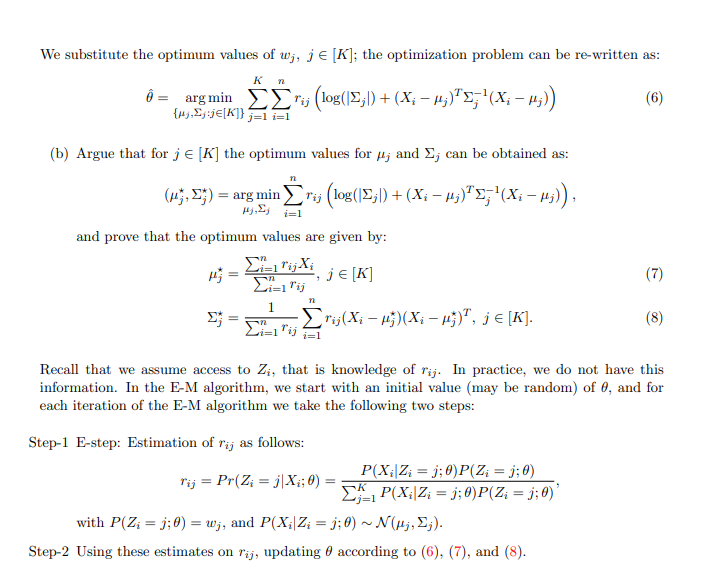 Problem 2 (GAUSSIAN MIXTURE MODEL) In the Gaussian | Chegg.com Problem 2 (GAUSSIAN MIXTURE MODEL) In the Gaussian | Chegg.com