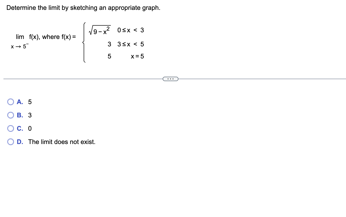 Solved Determine the limit by sketching an appropriate | Chegg.com