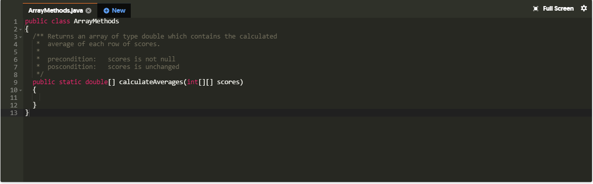 Solved Help with Java FRQ Given a 2D array called scores of | Chegg.com