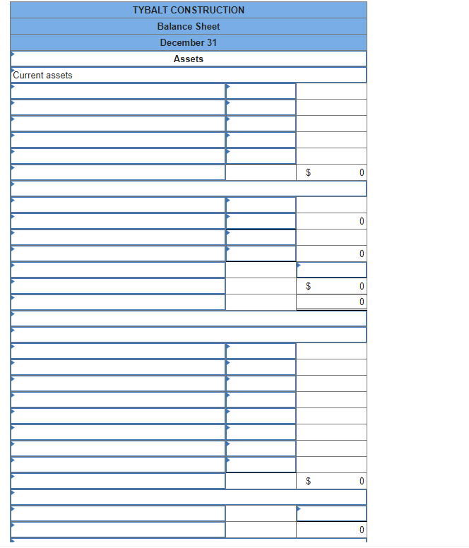 Solved The adjusted trial balance for Tybalt Construction on | Chegg.com