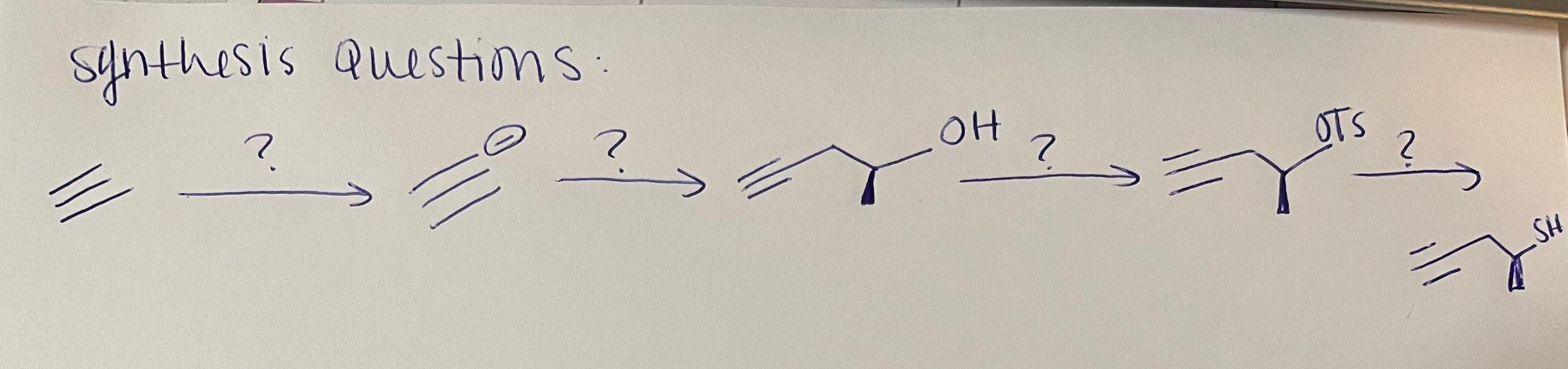 Solved synthesis questions: ∵ ? ? as | Chegg.com