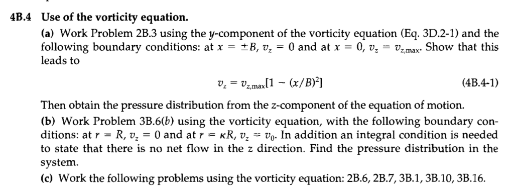 4B.4 Use of the vorticity equation. (a) Work Problem | Chegg.com