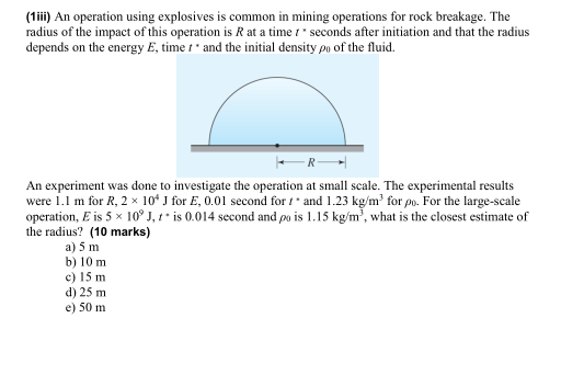 (1iii) An operation using explosives is common in | Chegg.com