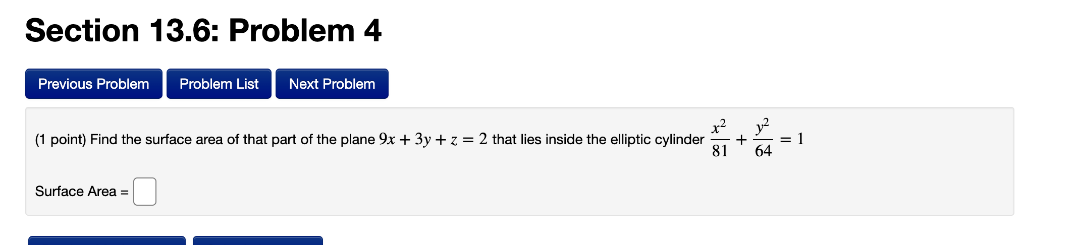 Solved Section 13.6: Problem 3 Previous Problem Problem List | Chegg.com