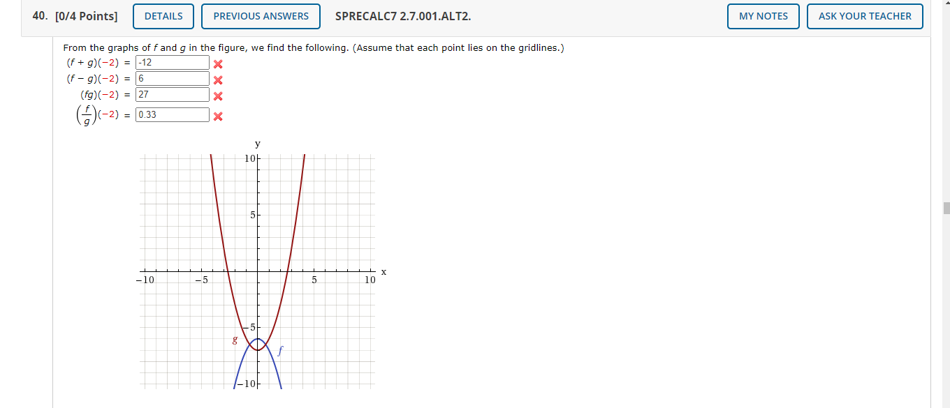 Solved 40. [0/4 Points) DETAILS PREVIOUS ANSWERS SPRECALC7 | Chegg.com