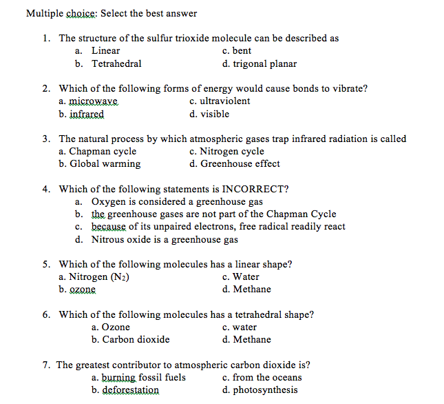 Solved Multiple choice: Select the best answer 1. The | Chegg.com