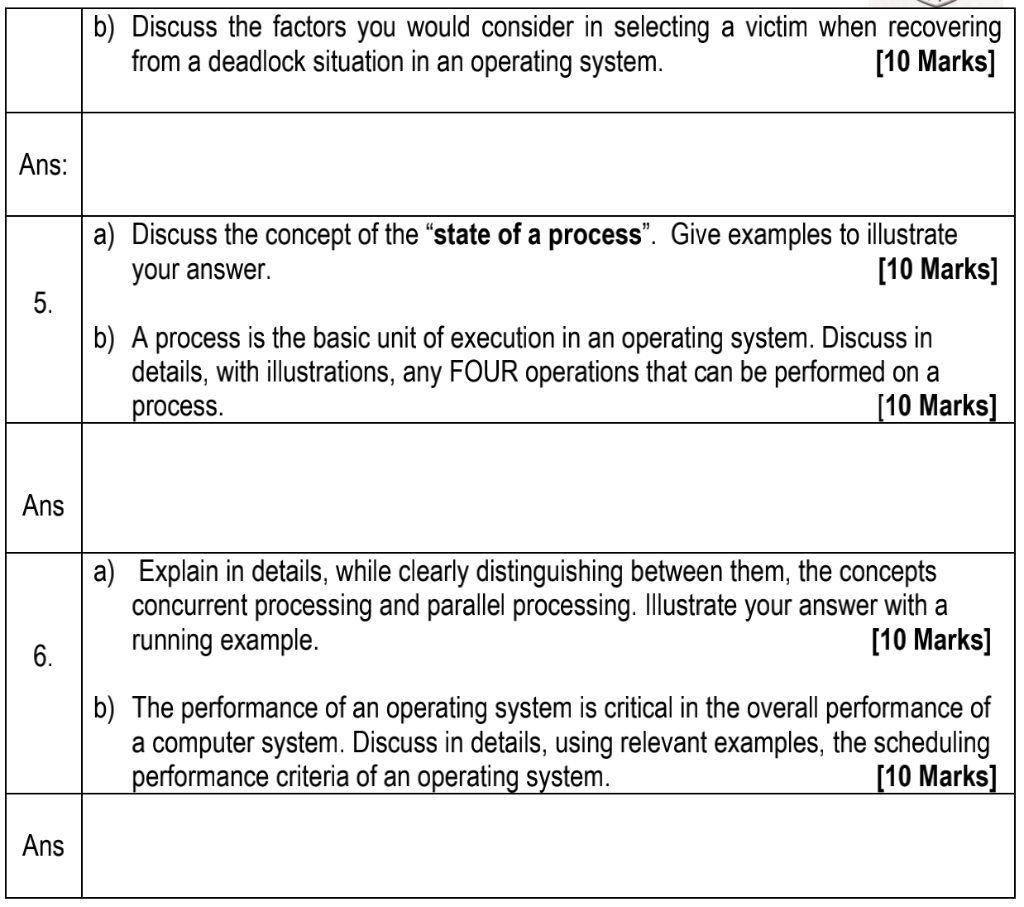 Solved There are several process scheduling algorithms that | Chegg.com
