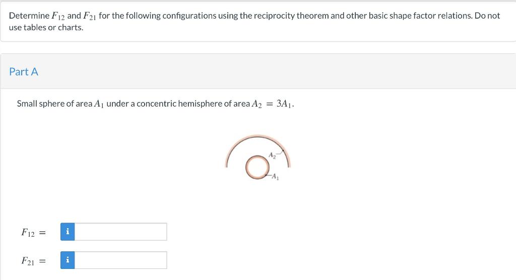 Solved Determine F12 and F21 for the following | Chegg.com