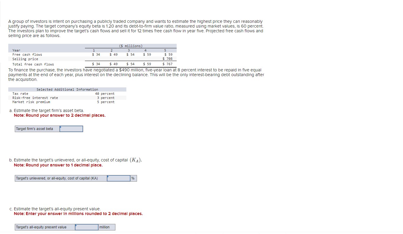 Solved Additional question (d) Estimate presents value of | Chegg.com