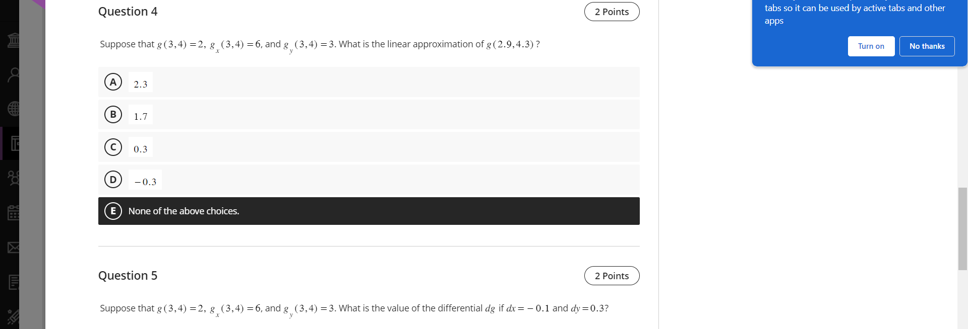 Solved Question 4 2 Points tabs so it can be used by active | Chegg.com