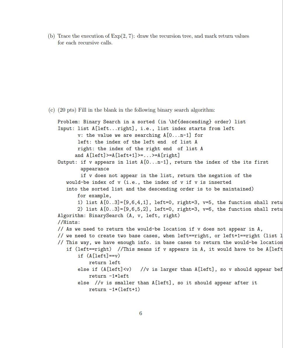 Solved Recursive Approach If problem instance is simple / | Chegg.com