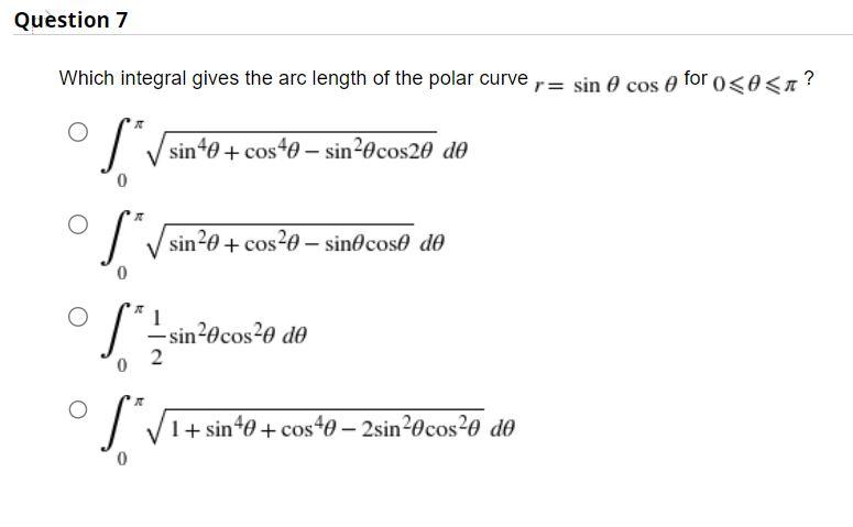 Solved Determine the length of the given polar curve | Chegg.com