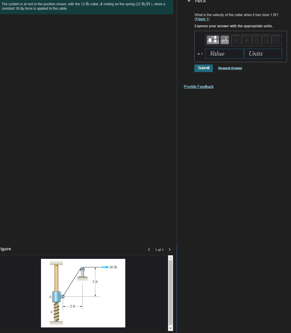 Solved The system is at rest in the position shown, with | Chegg.com