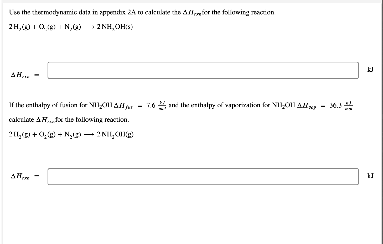 Use the thermodynamic data in appendix 2A to | Chegg.com