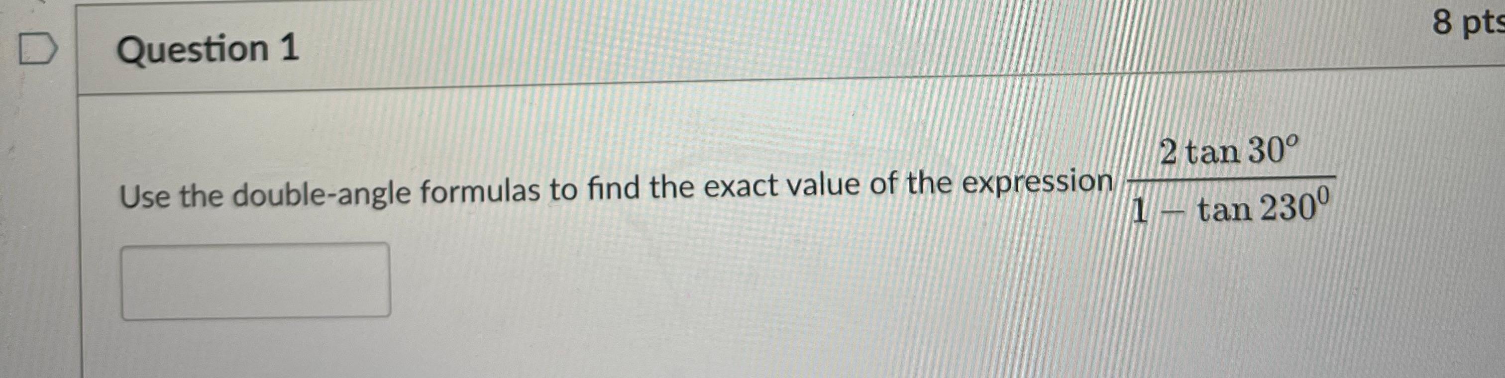 Solved Use the double-angle formulas to find the exact value | Chegg.com