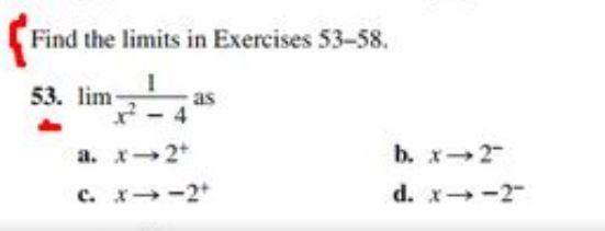 Solved Find the limits in Exercises 53–58. 53. lim as b. x2 | Chegg.com