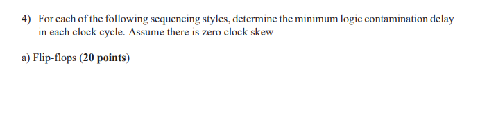 Solved Use the timing parameters in Table 10.5 for the | Chegg.com