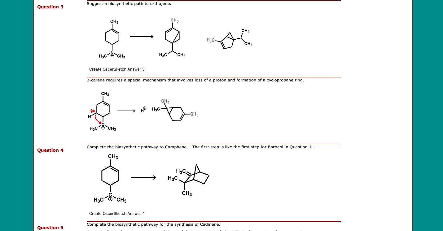 Solved Suggest a biosynthetic path to a-thujene. Question 3 | Chegg.com