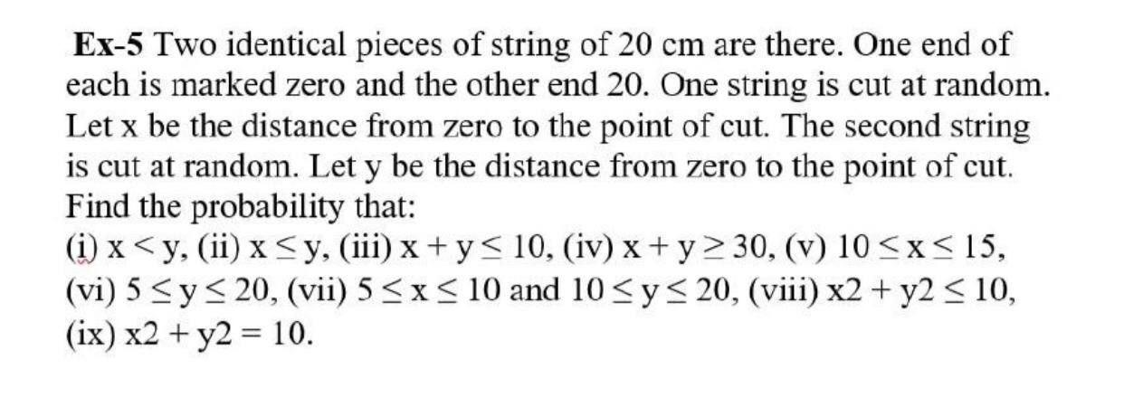 Solved Ex-5 Two identical pieces of string of 20 cm are | Chegg.com