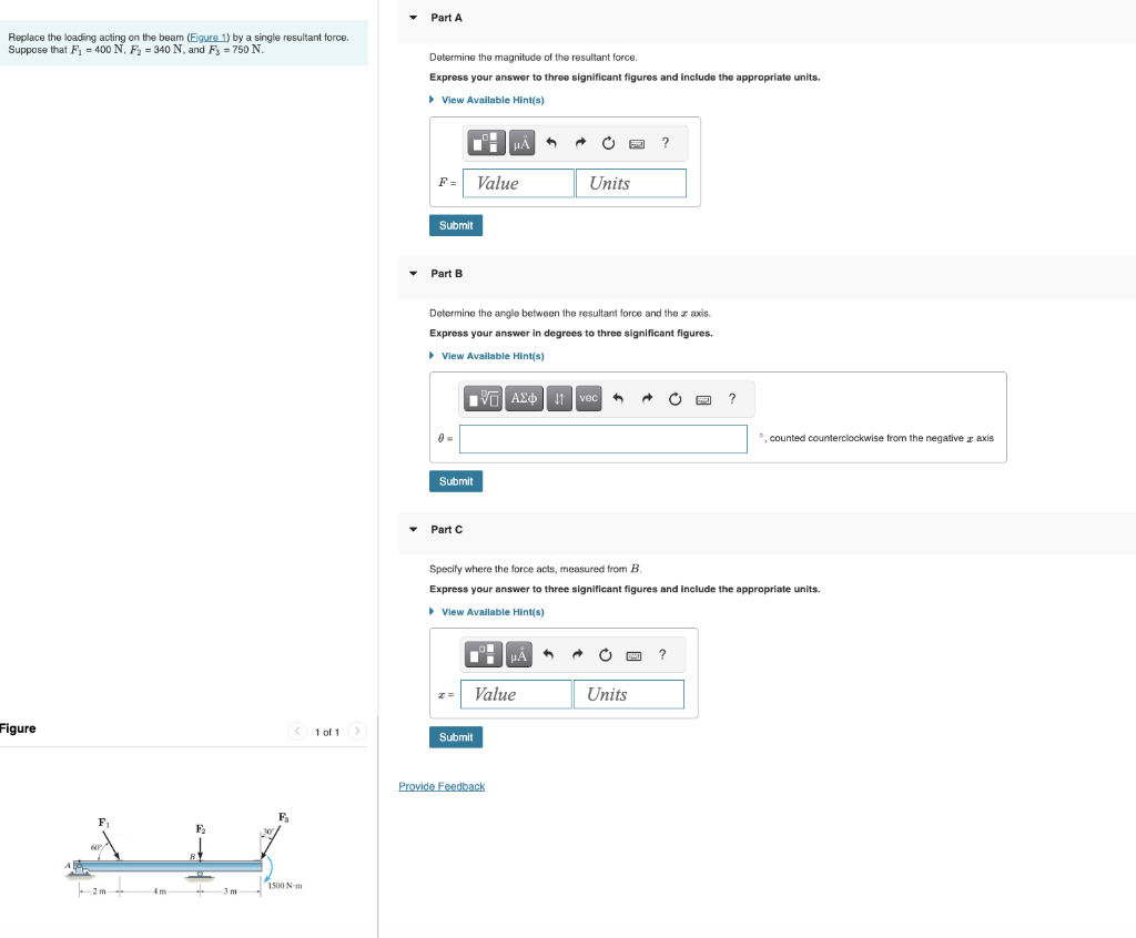 Solved Replace the loading acting on the beam (Eigure 1) by | Chegg.com