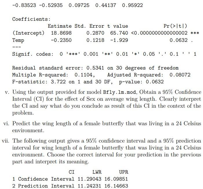 iv. Given the output below, perform a nested F-test | Chegg.com