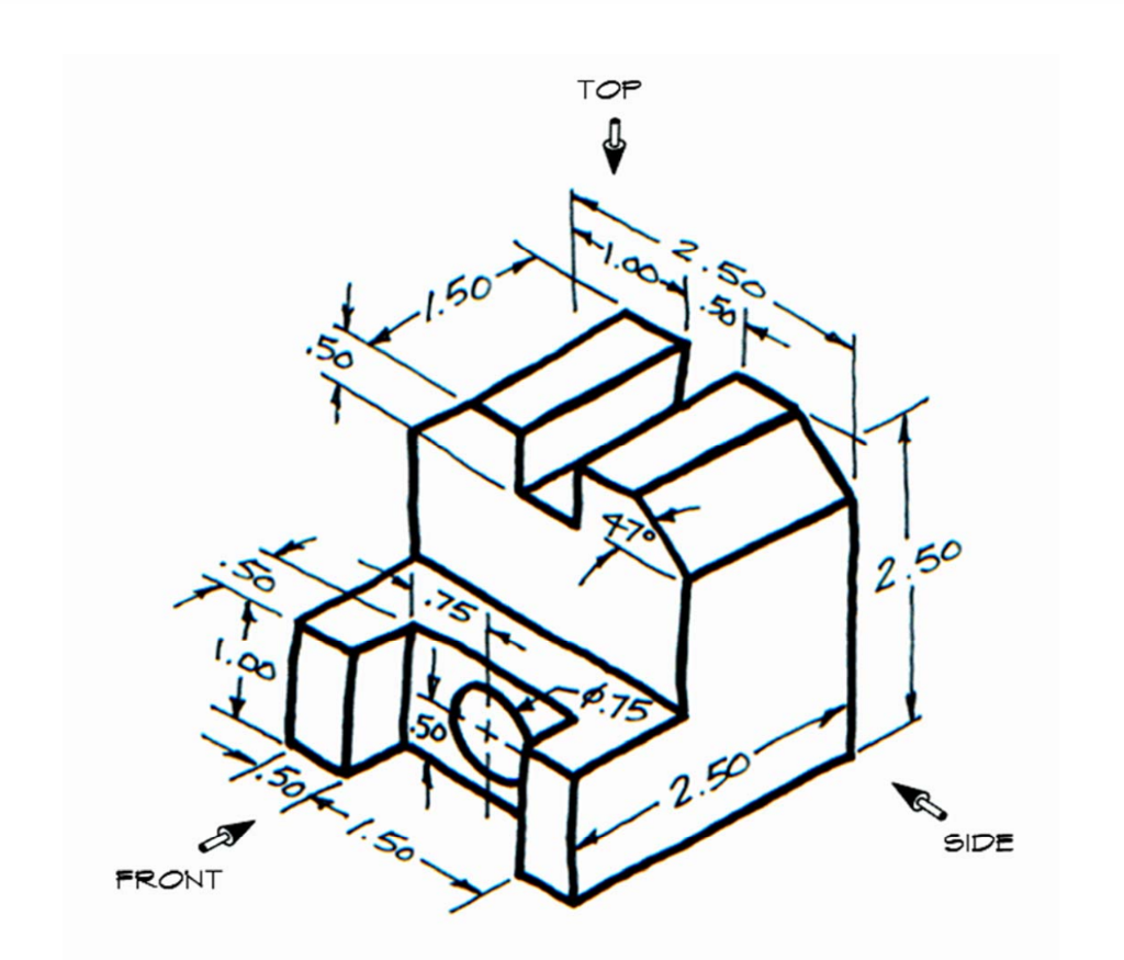 Solved For the front view at the 47 degree angle is the | Chegg.com