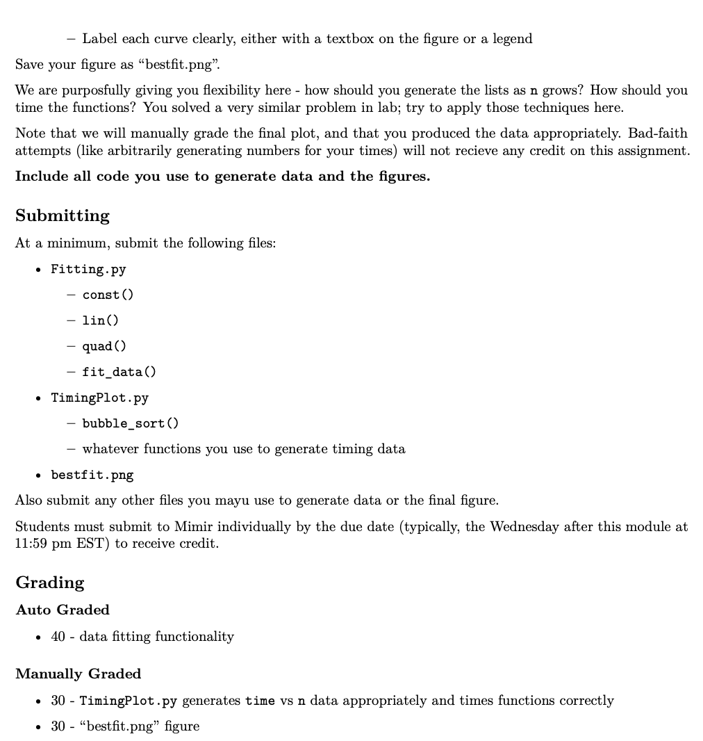 TODO3 - TimingPlot.py • Generate a series of x | Chegg.com