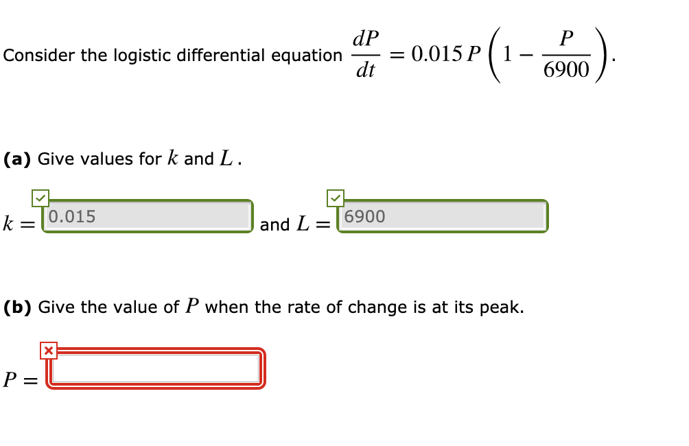 Solved Give the general solution to the following logistic | Chegg.com